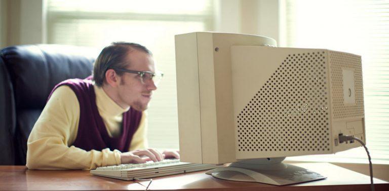 Computer Tech Nerd in Office