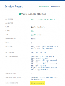 Address Deduplication Using USPS Barcodes