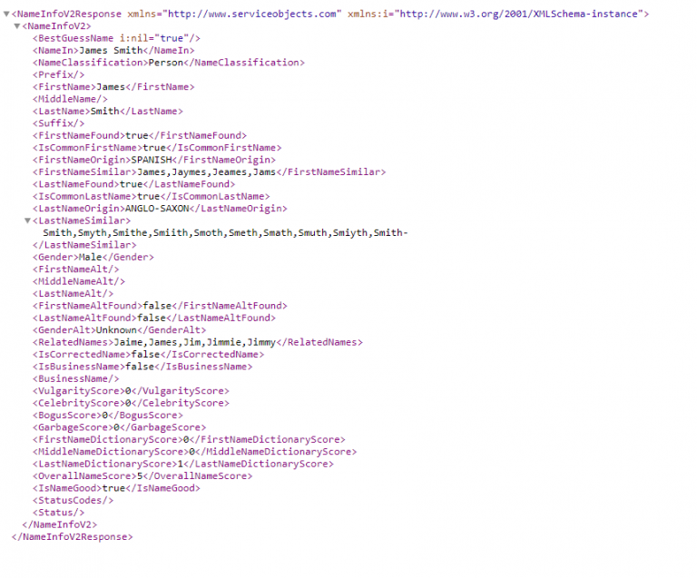 Using DOTS Name Validation 2 for De-Duping Names