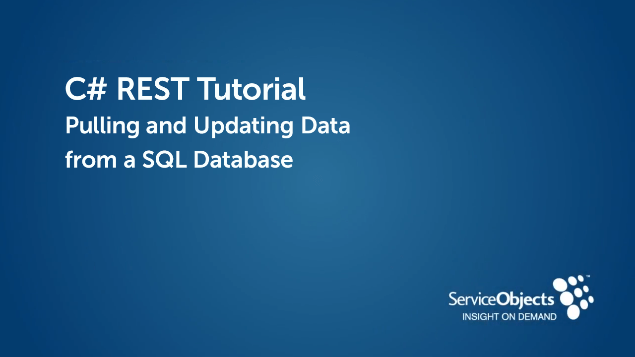Video and Tutorials: C# REST Tutorial